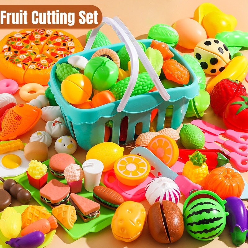 17/8/7Pcs Fruit Cutting Set Pretend Kitchen Toy Simulated Plastic Food ...