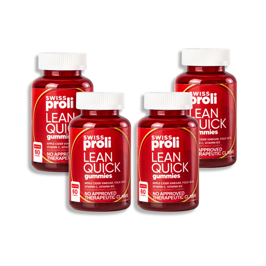[Bundle of 4] SWISS PROLI LeanQuick Apple Cider Gummies | 240 pcs | Vit C, B12, Folic Acid ...