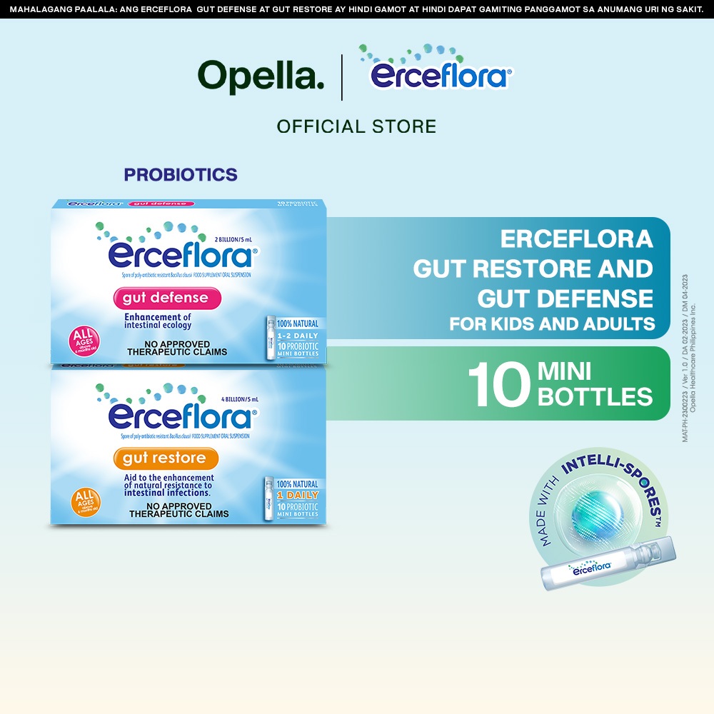 Erceflora Gut Defense Probiotic 10 Bottles + Erceflora Gut Restore ...