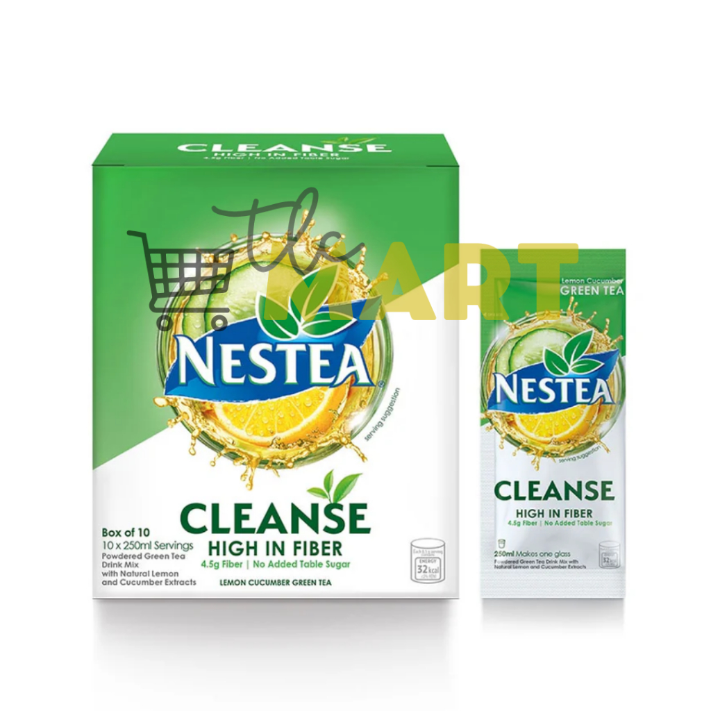 Nestea Cleanse Lemon Cucumber Green Tea with Fiber – 10 Sachets (Sugar ...