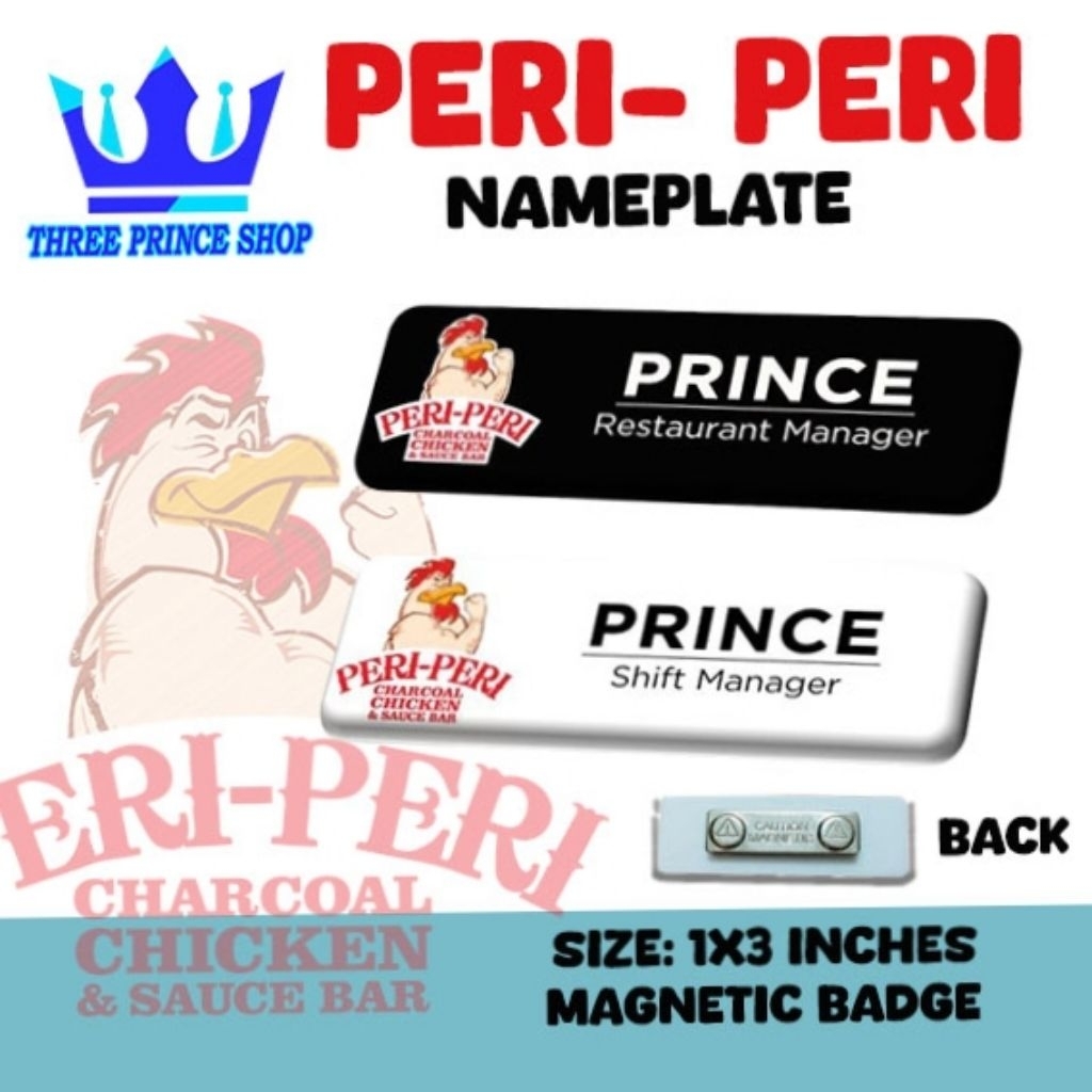 PERI PERI NAMEPLATE MAGNETIC | Shopee Philippines