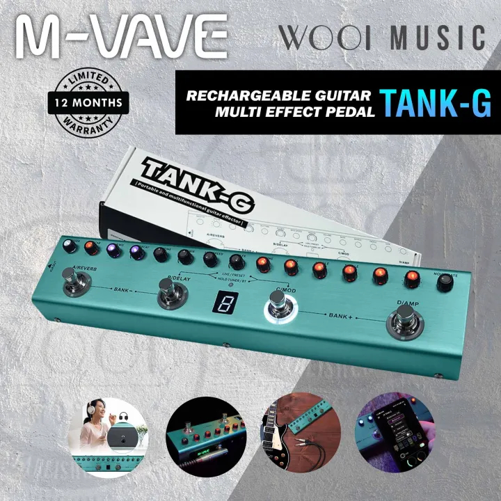 M-VAVE Tank-G Guitar/TANK-B BASS V2 versions Multi-Effects Pedal ...