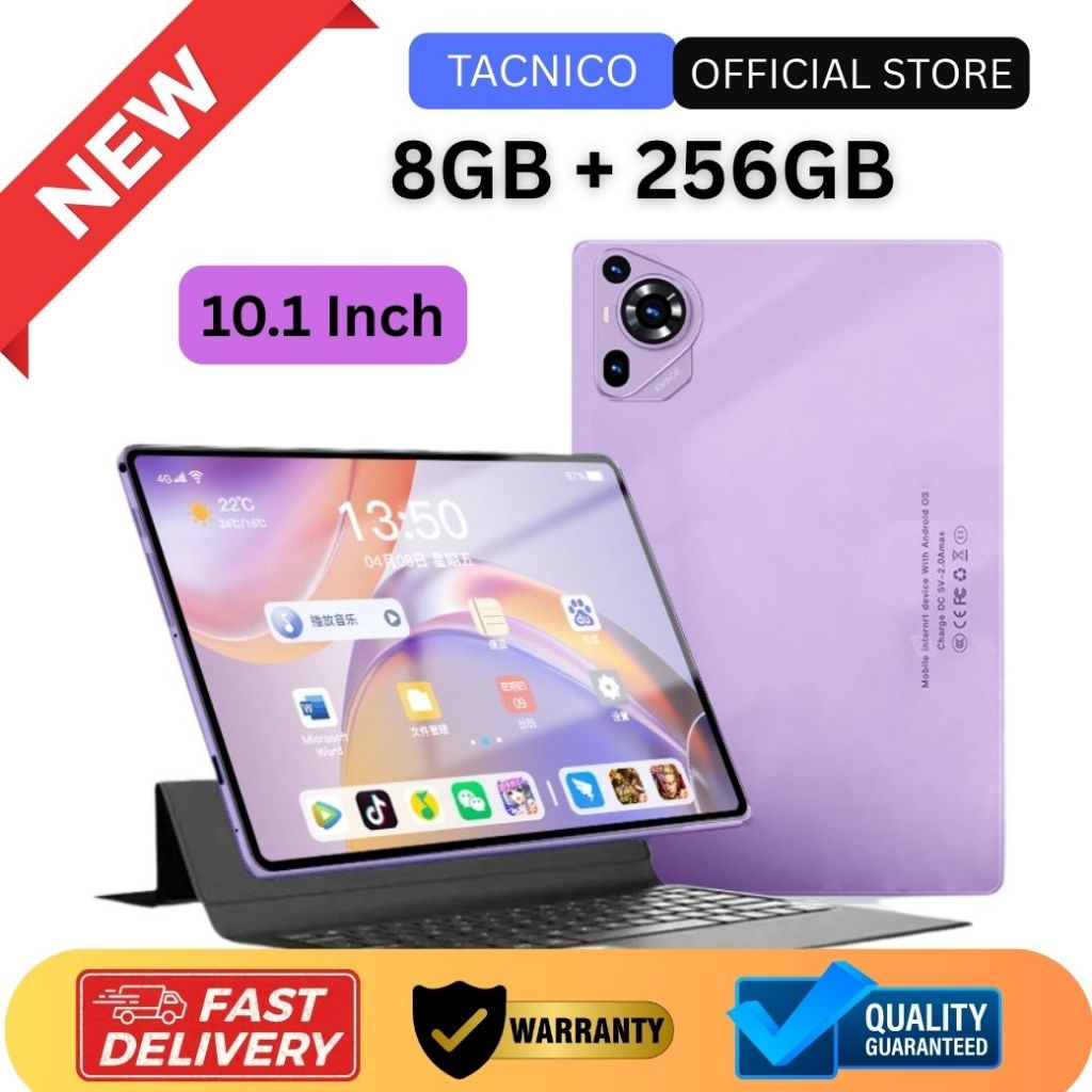 2025 New Product Tacnico Tab Pad Pro Computer 10.1 Inchs 12GB RAM 512GB ...