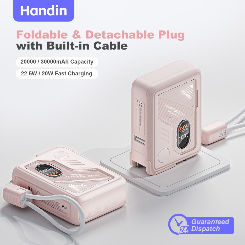 Handin Magnietic 30000mAh 22.5W Fast Charging PowerBank Magnetic ...