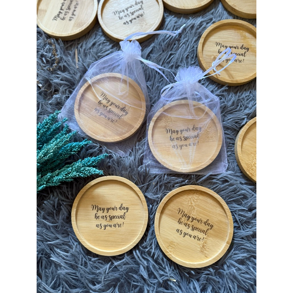 Personalized Bamboo Coaster | Shopee Philippines