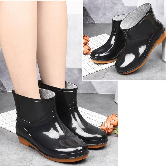 【Lucky girl】Rain Boots Women's Low-top Antislip Durable Waterproof Bota ...