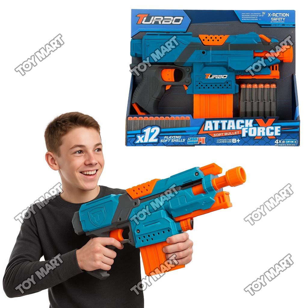 2025 NF Elite Turbo X-Force Stryfe Soft Bullet Outdoor Play with 6 Soft ...