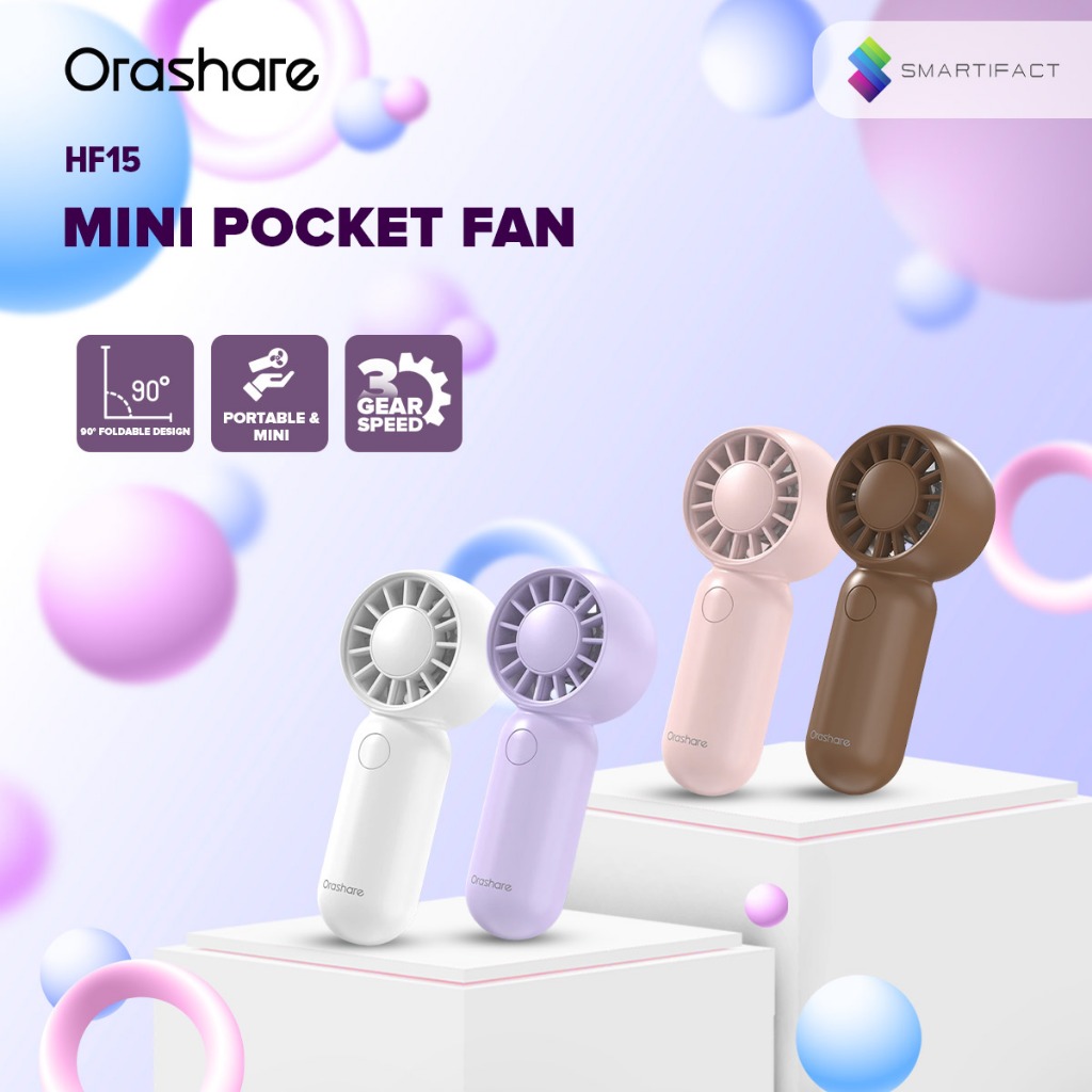 Orashare HF15 Mini Fan Portable Baby Handheld Fan 3-Speed Wind Ultra ...