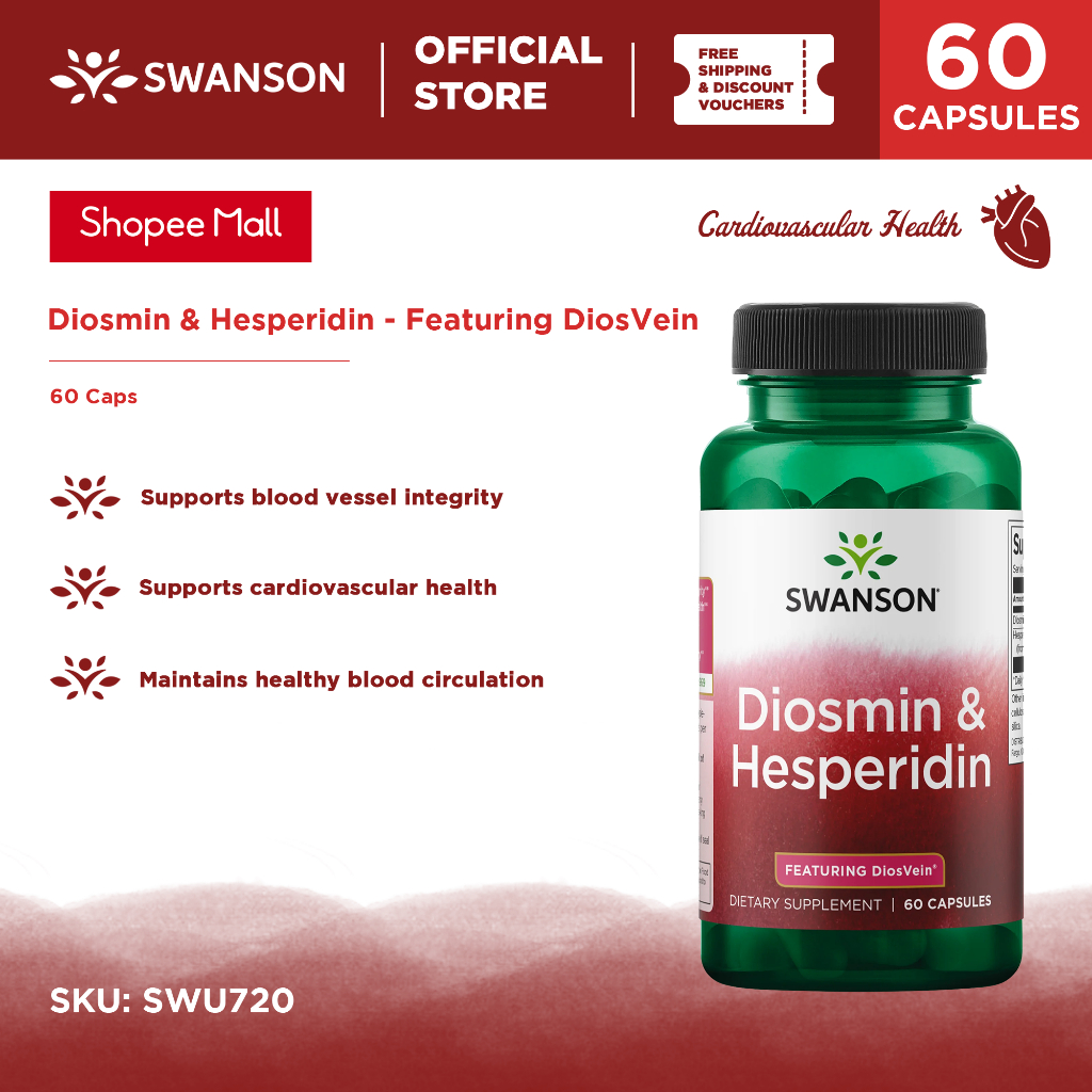 Swanson Diosmin And Hesperidin 60 Capsules | OFFICIAL STORE | Shopee ...