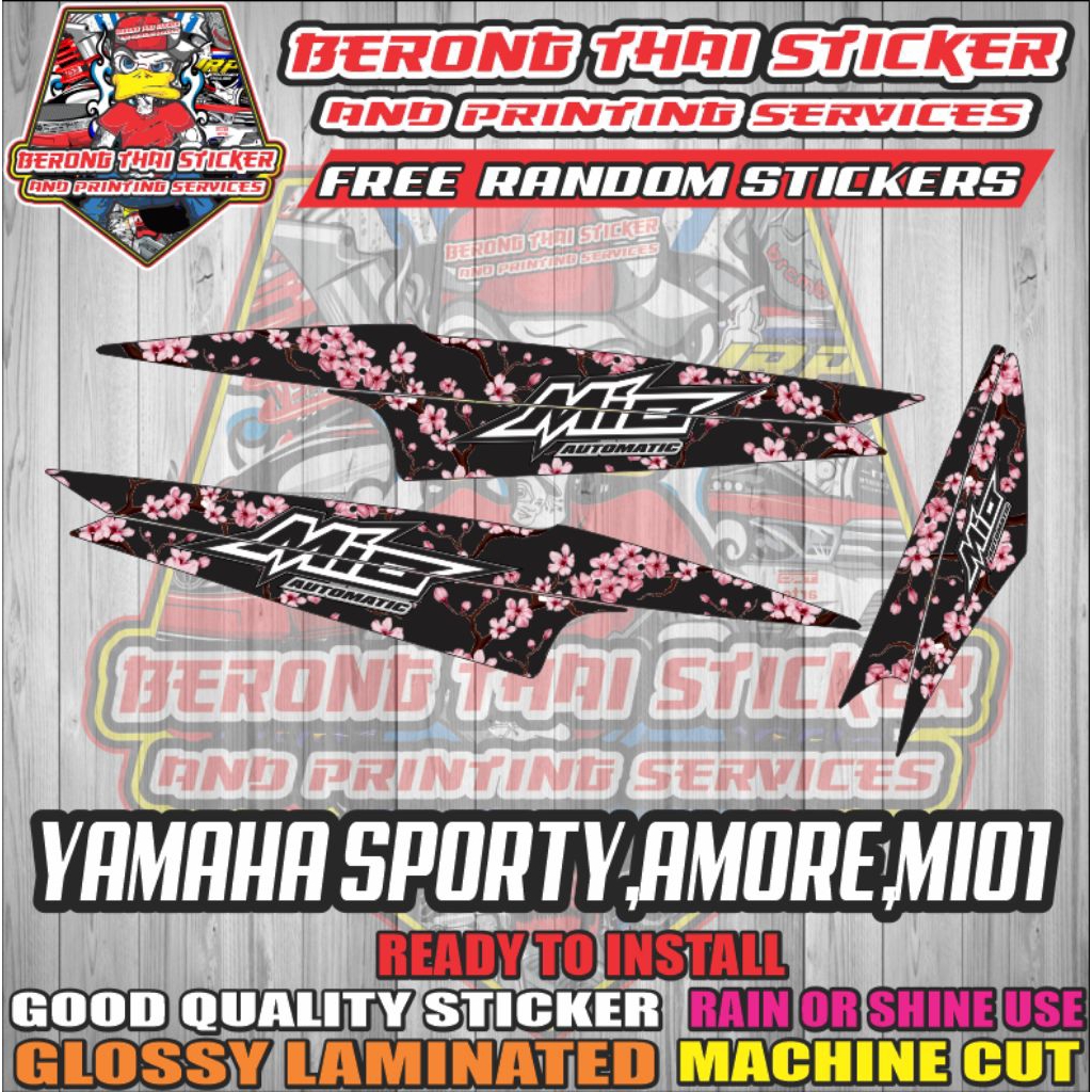 Yamaha Sporty, Amore, Mio 1 Sakura Decals (High Quality Print) | Shopee ...