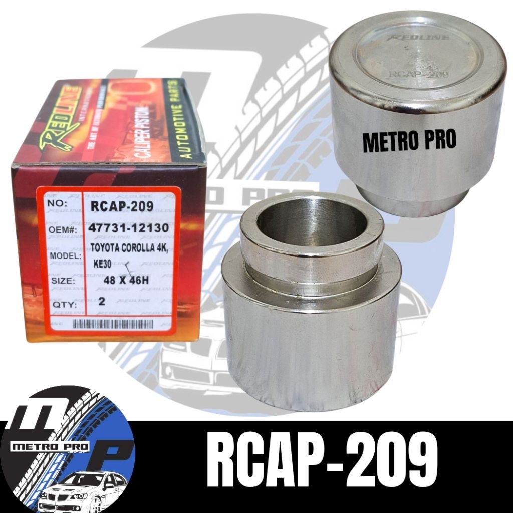 REDLINE Caliper Piston "Front" (RCAP-209)For TOYOTA COROLLA 4K,KE30 ...