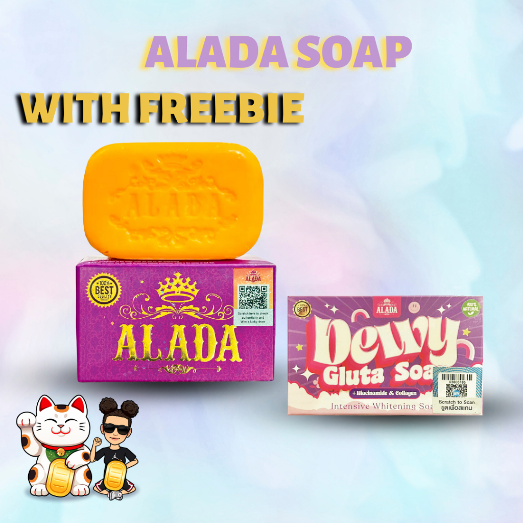 ORIGINAL ALADA SOAP INSTANT WHITENING & DEWY SOAP FROM THAILAND WITH QR ...