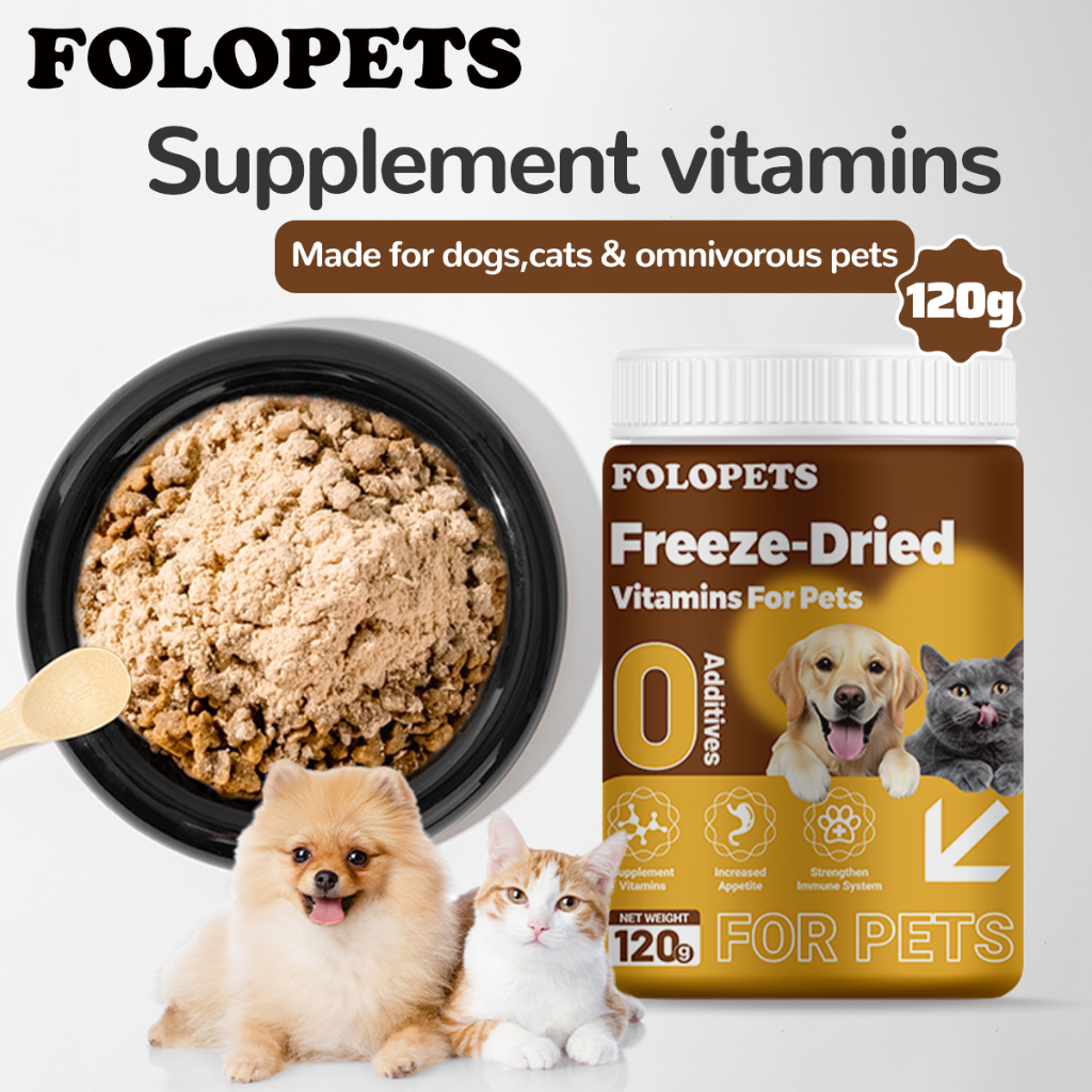 FOLOPETS Pet Appetite Booster Freeze Dried Food Toppers,All Natural ...