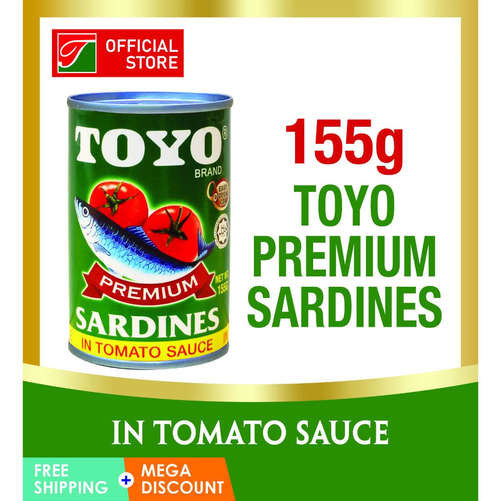 (BULK) Toyo Sardines Easy Open Can in Tomato Sauce or with Chili 155g ...