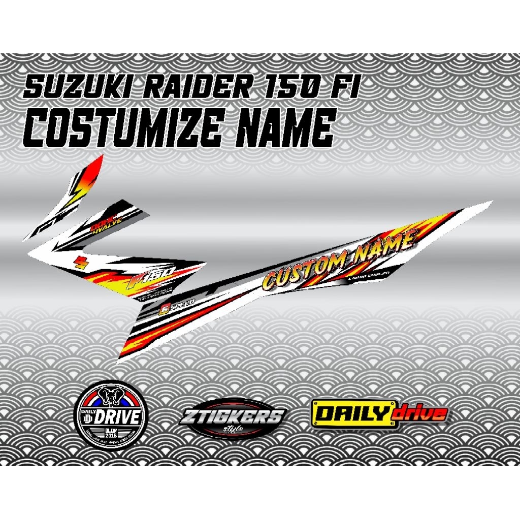 Suzuki Raider 150 Fi Costumize Name | Shopee Philippines