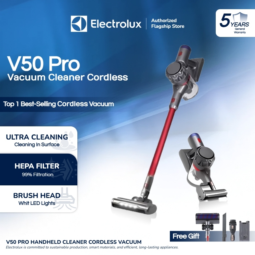 Electrolux V50 Pro Wireless Vacuum Cleaner High Power Cordless Vacuum ...