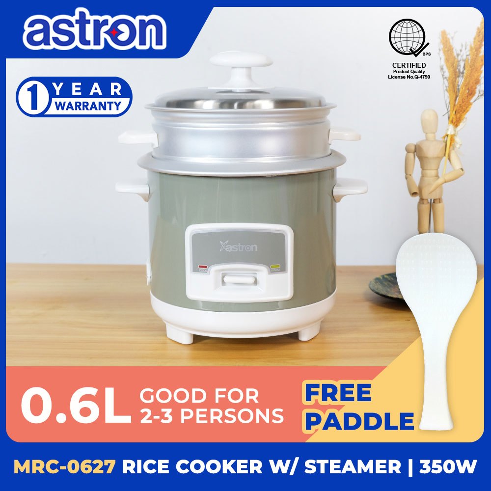 Astron MRC0627 Mini Rice Cooker with Steamer - 0.6L | 2-3 persons ...