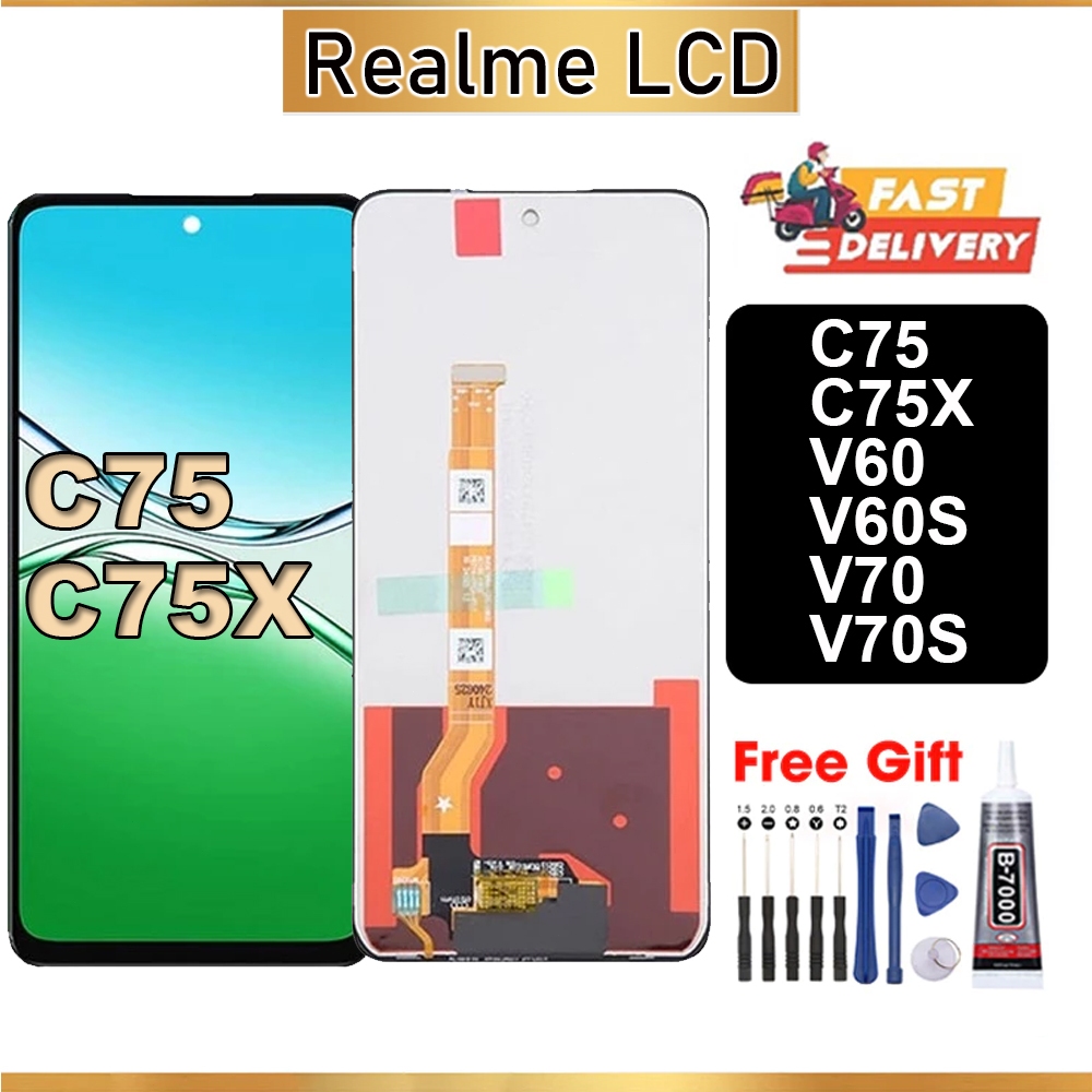 Original LCD For Realme C75x C75 V70 V70s V60 V60s LCD screen touch ...