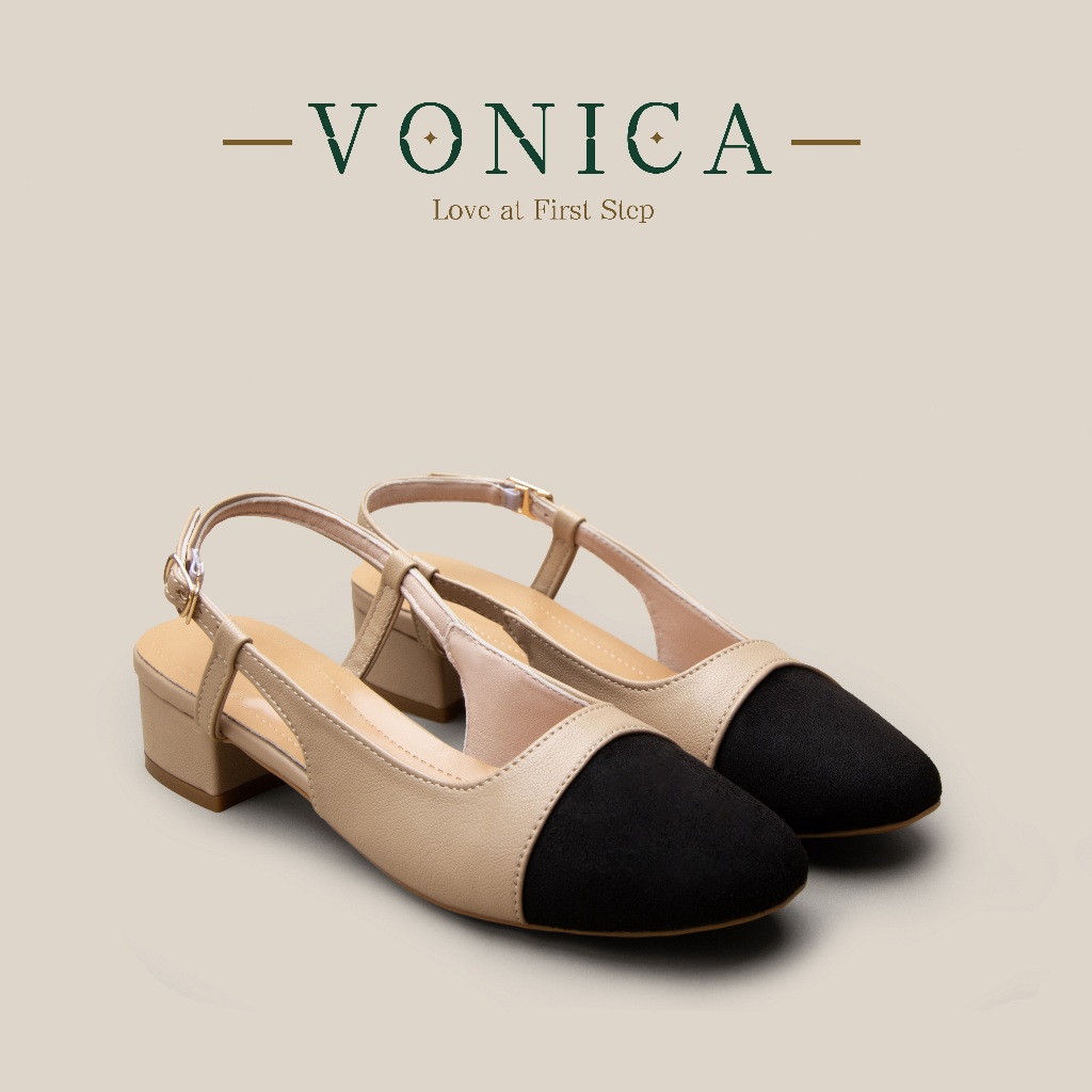 VONICA Khaki Office Doll Shoes with Heels for Women Formal Shoes ...
