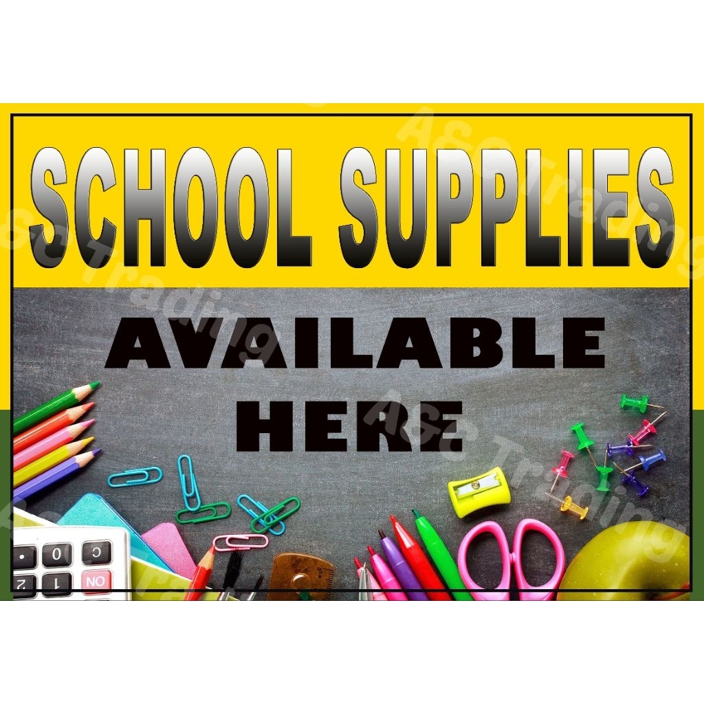 School Supplies Laminated A4 Sized Signage | Shopee Philippines