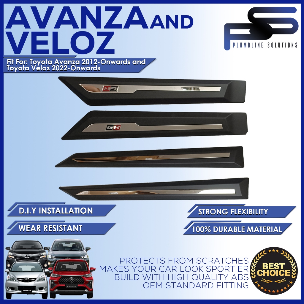 Side Body Moulding for Toyota Avanza / Veloz 2022 Onwards Side Body Kit ...