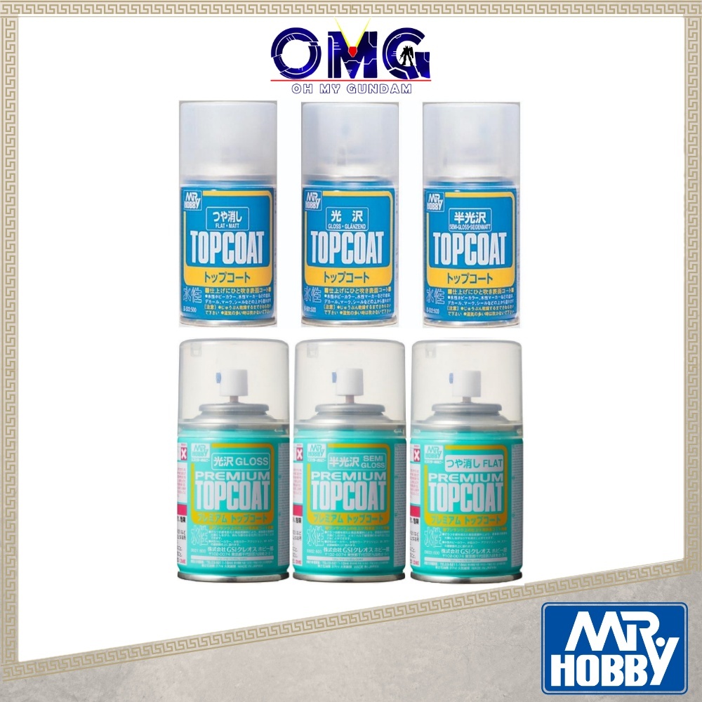 Mr Hobby Mr Topcoat Mr Premium Top Coat B601-B603 B501-B503 Gloss Semi ...