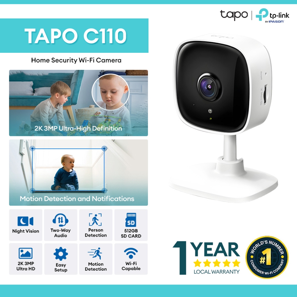 TP-Link Tapo C110 Home Security Wi-Fi Camera | Shopee Philippines