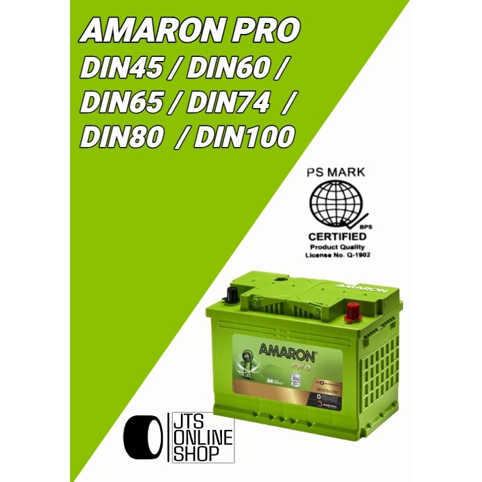 Amaron PRO DIN45 / DIN60 / DIN65 / DIN74 / DIN80 / DIN100 | Shopee Philippines