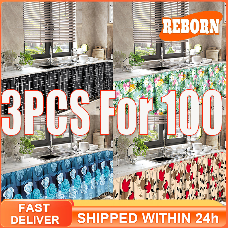 Curtain 3 For 100 Makapal Lababo Kitchen Curtain Kurtina Sale Free ...