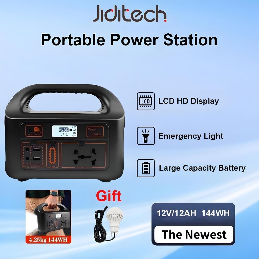 Jiditech 150W Power Station Portable 220V Multi-Function Power Bank Big ...