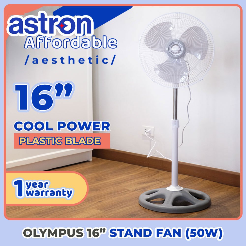 Astron OLYMPUS 16" Electric Stand Fan - Gray | Durable Blade ...