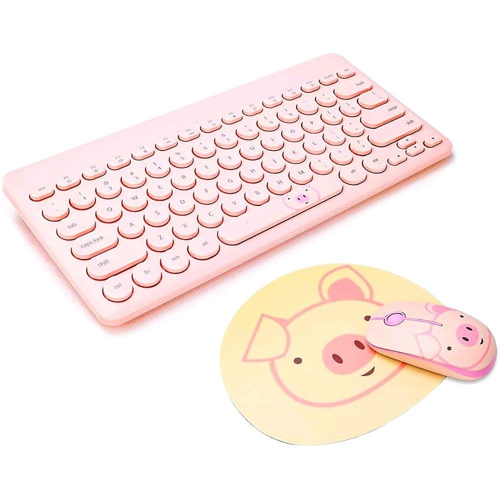 Wireles pink pig keyboard and mouse | Shopee Philippines