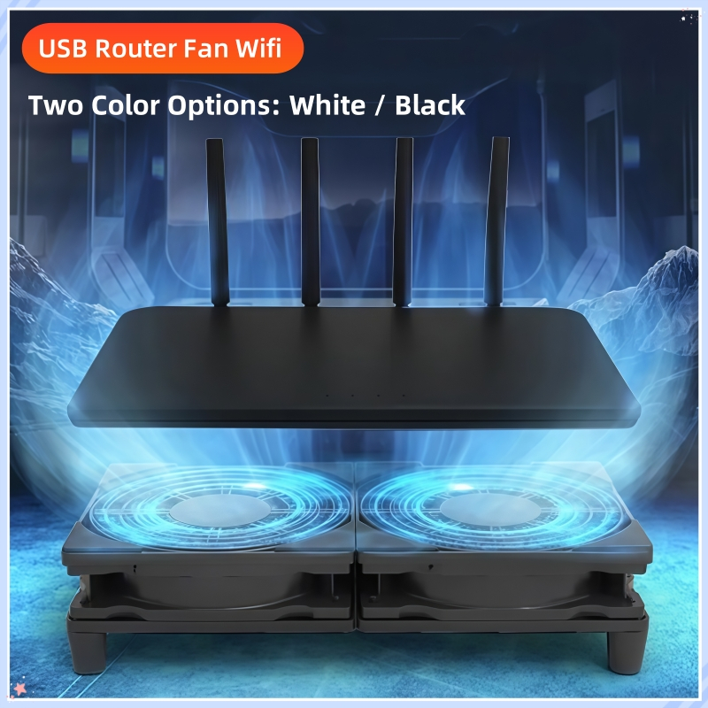 1200RPM USB Router Fan Wifi Modem Cooling Rack Router Cool 12CM Wire 5V ...