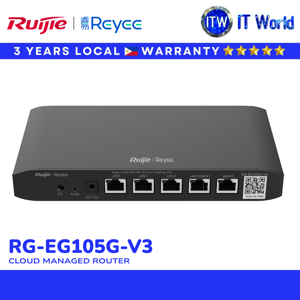 Ruijie Reyee RG-EG105G-V3 Reyee Cloud Managed Router (RG-EG105G-V3) | itw | Shopee Philippines