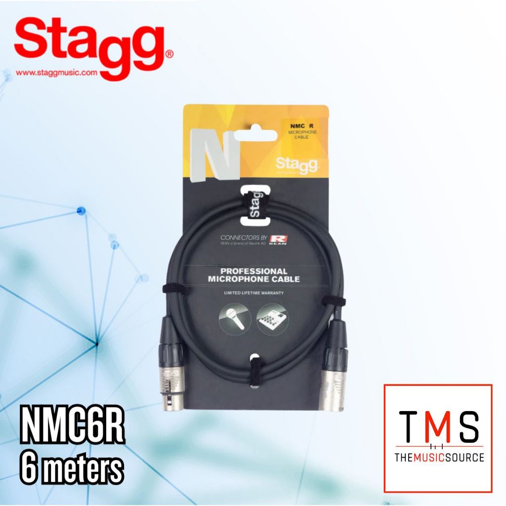 Stagg 6 Meters Microphone Cables XLR with REAN Connectors by Neutrik ...