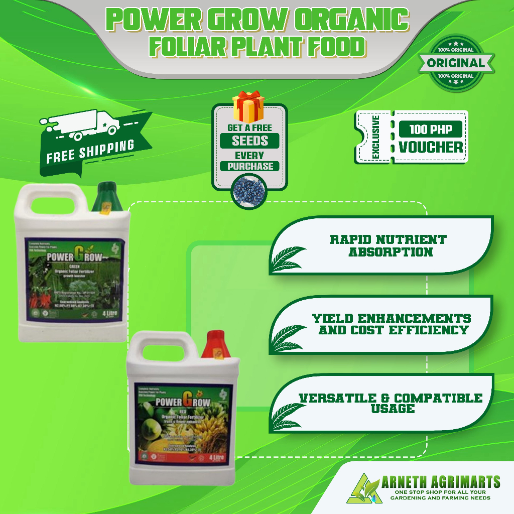 ARNETH POWER GROW ORGANIC FOLIAR PLANT FOOD GALLON RED AND GREEN by ...