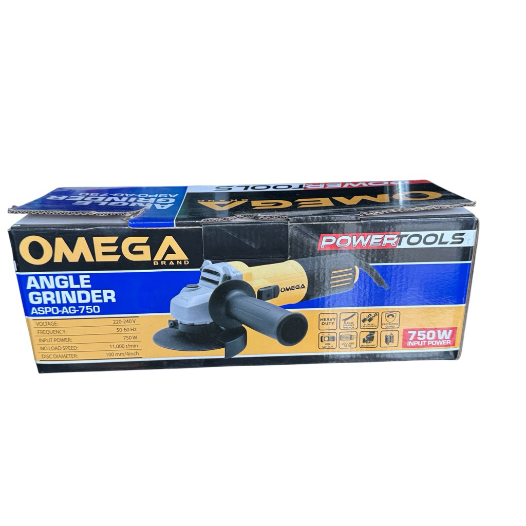Omega Angle Grinder 750W with free cutting disc NEW MODEL | Shopee ...