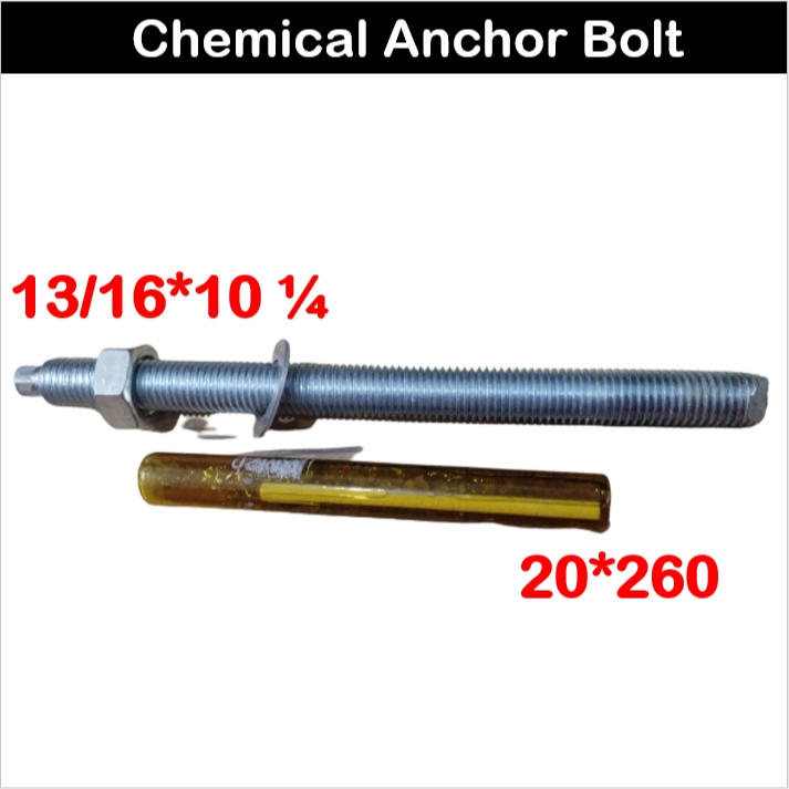 ZKZ 20*260 Chemical Anchor Bolt Galvanized Steel Expansion Mechanical ...