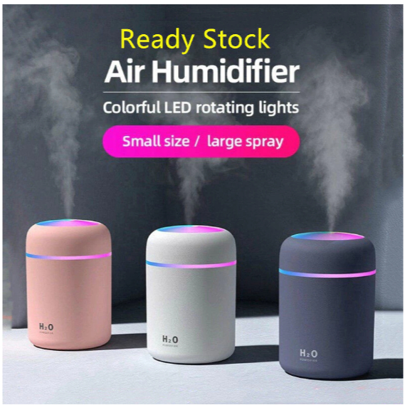 300ml Portable Air Humidifier Purifier with RGB LED Light USB ...