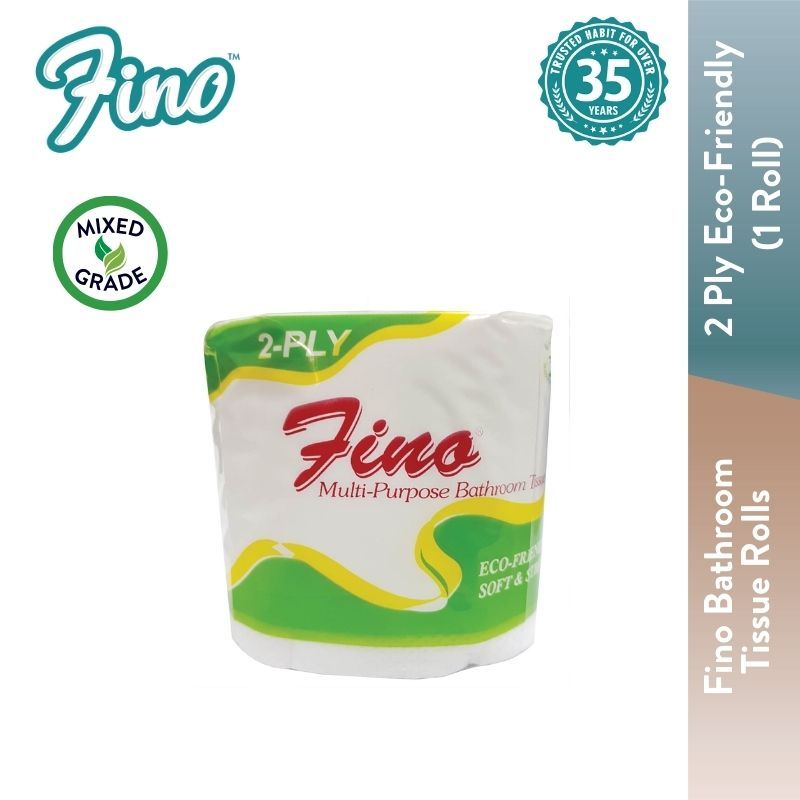 Fino Bathroom Tissue Rolls 2 Ply (1 Roll) Eco-Friendly | Toilet Paper ...