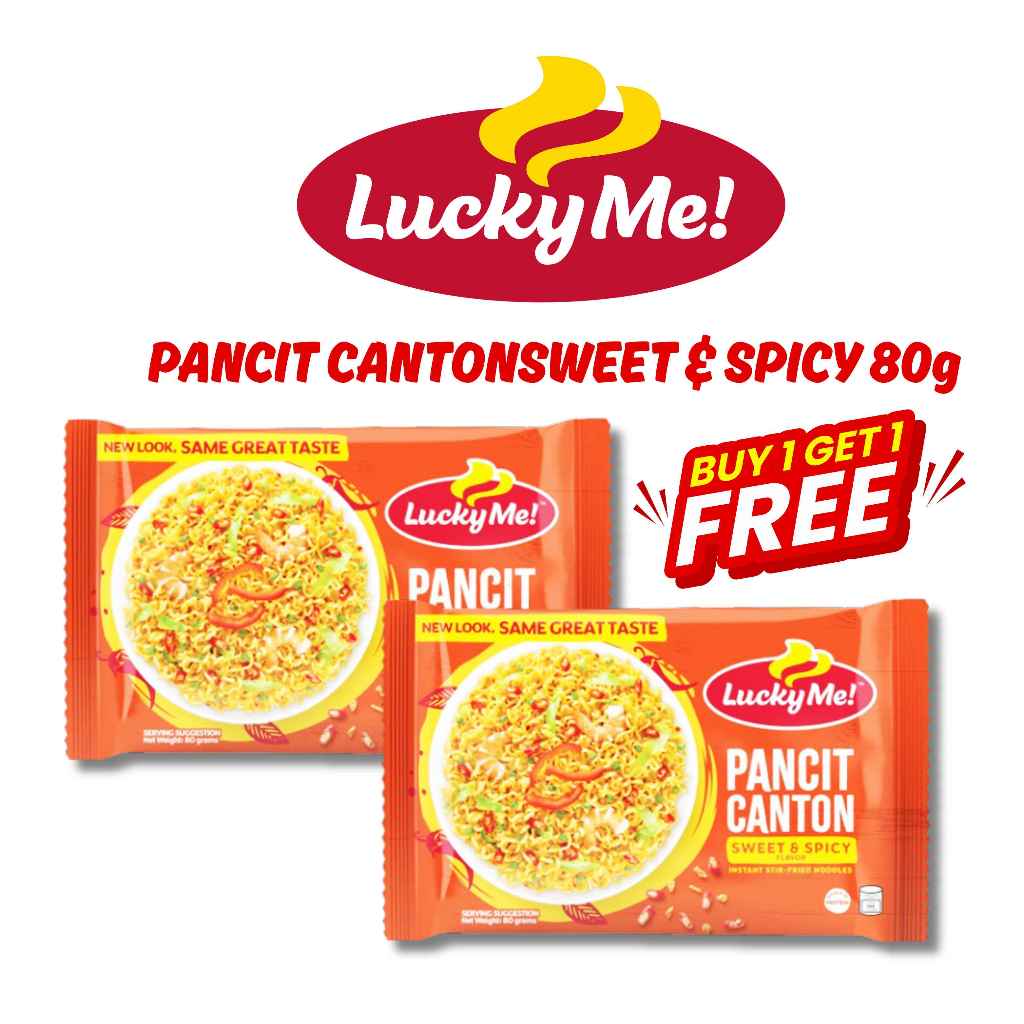 Lucky Me! Pancit Canton Noodles Sweet and Spicy Multipack 80g x 2 ...