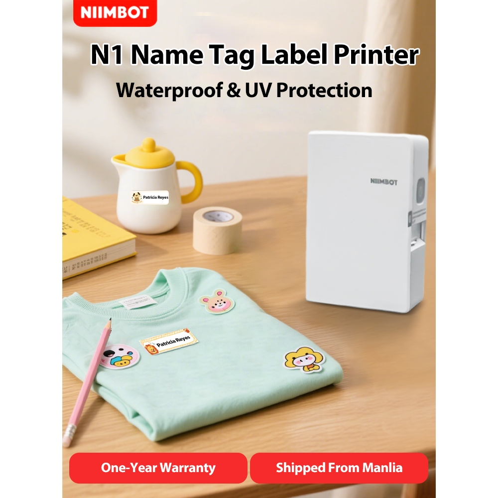 NIIMBOTN1/B18 Fabric LabelPrinter Washable Heat Transfer NameTags ...