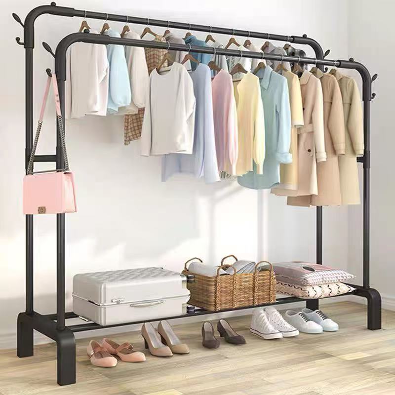 Floor Standing Sampayan Clothes Rack Stand Double Rod Clothing Rack ...