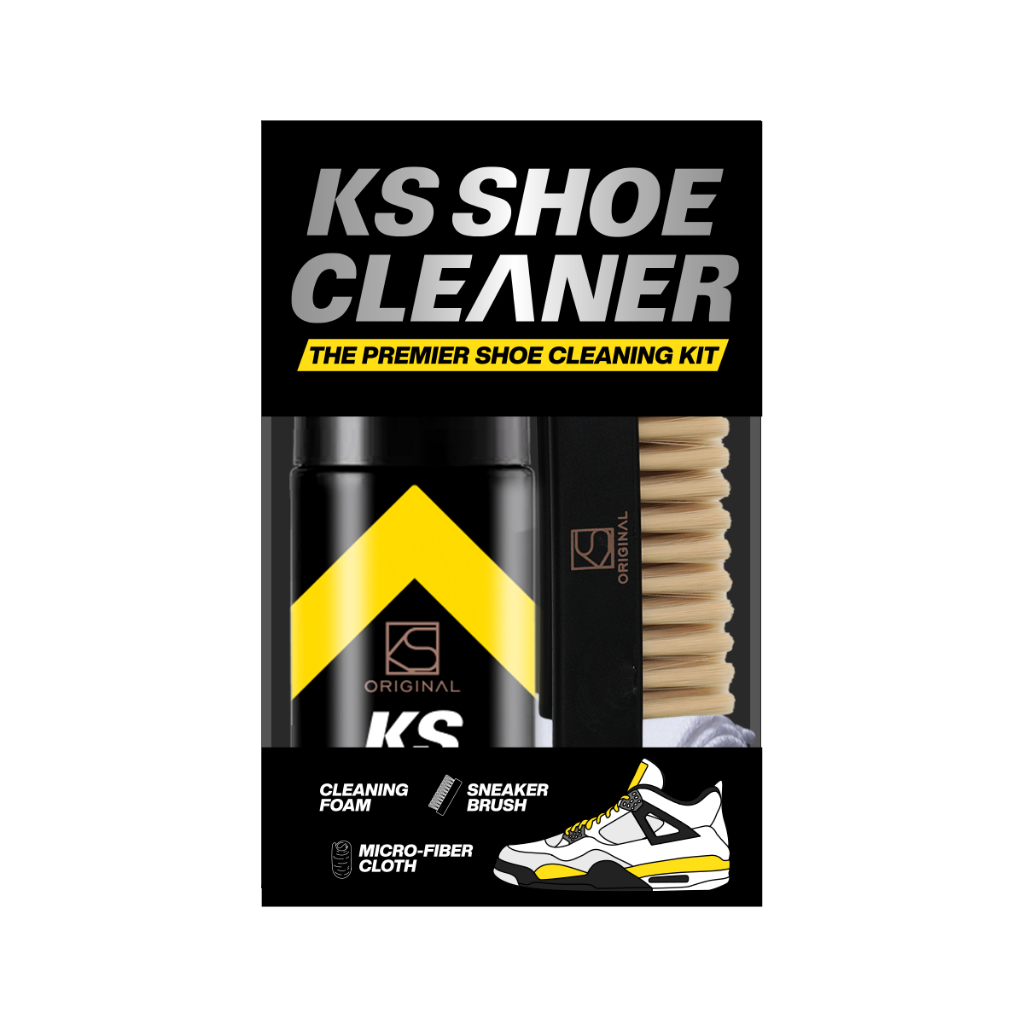 KS Shoe Cleaner Travel Kit Portable Premium Sneaker Cleaning Set White ...