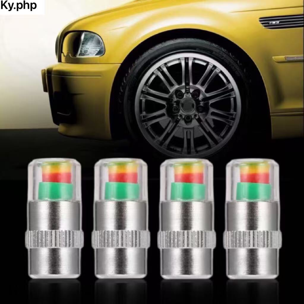 4PCS Car Auto Tire Pressure Monitor Valve Stem Caps Sensor Indicator ...
