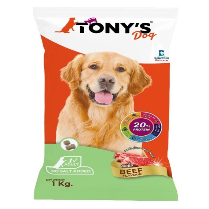 Tony's Dog Adult Dog Beef Flavour No Salt Added 1kg | Shopee Philippines