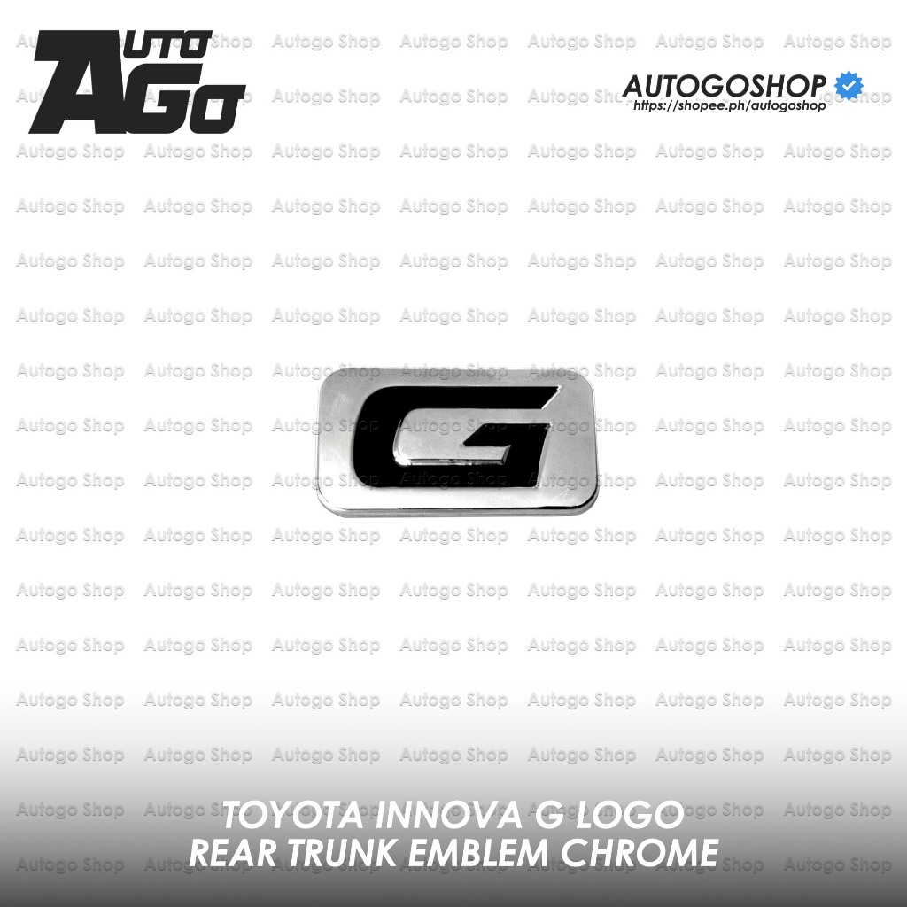 Toyota Innova 2016-2019 G Logo Rear Trunk Emblem Chrome | Shopee ...