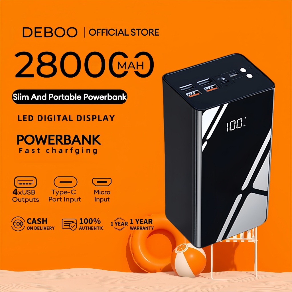DEBOO 50000mAh power bank iphone fast charge original branded 100000mah ...