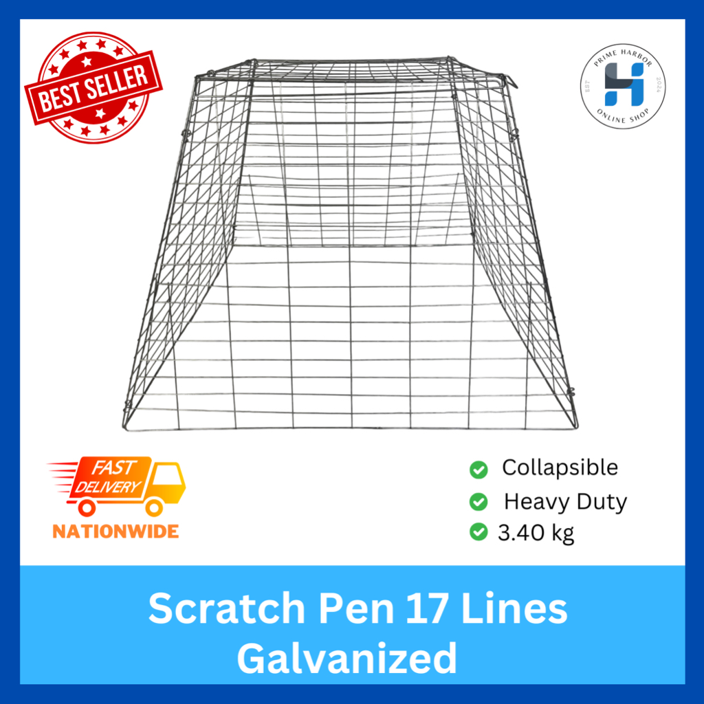 Scratch Pen Galvanized 17 Lines/Chicken pen/Cock cage/Game fowl ...