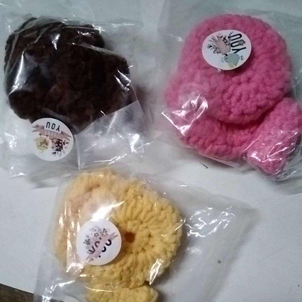 SALE 3 PAIRS small CROCHET HEADSET COVERS plaincolors only | Shopee ...